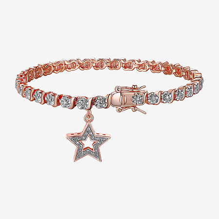 Click here for Sparkle Allure 14k Rose Gold Over Bronze Womens Na... prices