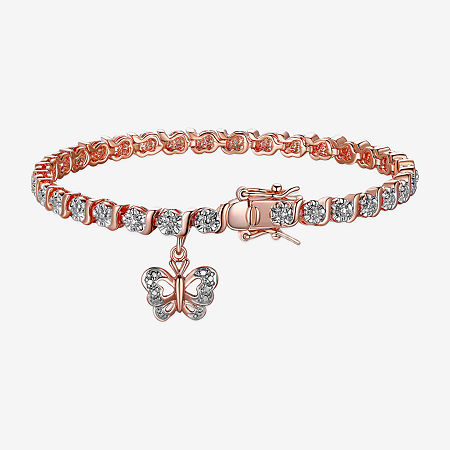 Click here for Sparkle Allure 14k Rose Gold Over Bronze Womens Na... prices