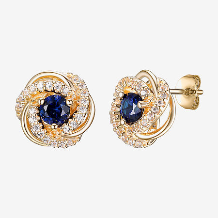Click here for Lab Created Blue Sapphire 18K Gold Over Silver 10.... prices