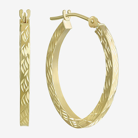 Click here for Diamond-Cut 14K Gold 18mm Hoop Earrings  One Size prices