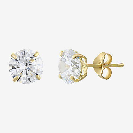 Click here for Cubic Zirconia 10K Gold 6mm Stud Earrings  One Siz... prices