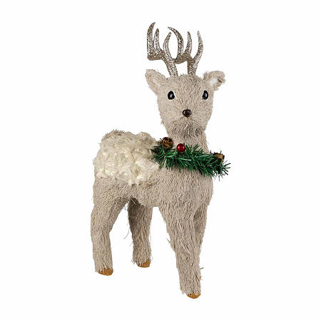 Click here for Northlight 13.75 Reindeer With Wreath Christmas Ta... prices