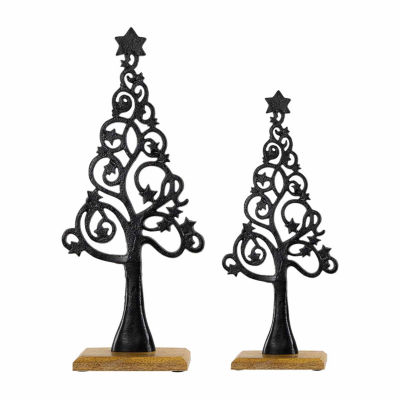 Northlight 18.5" Metal Christmas Tabletop Tree, Color: Black - JCPenney