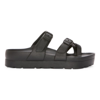 Mixit Womens Toe Strap Sandals, Color: Black - JCPenney