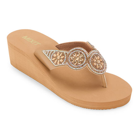 Click here for Mixit Womens 5 Disc Wedge Sandals  10  Brown prices