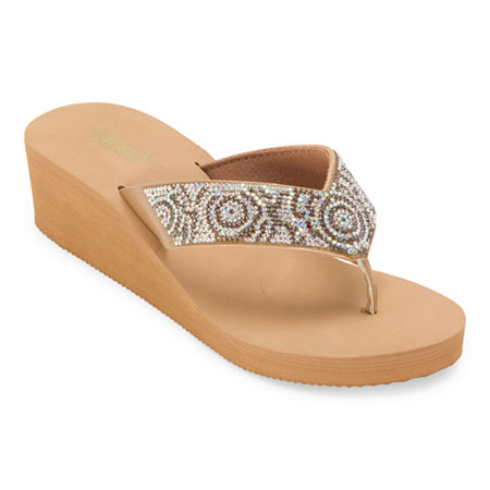 Click here for Mixit Womens Rose Wedge Sandals  10  Brown prices