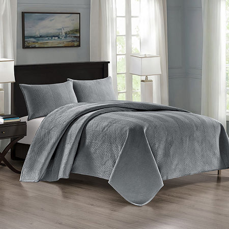 Click here for Pointehaven Velvet Chevron Design Oversized Quilt... prices