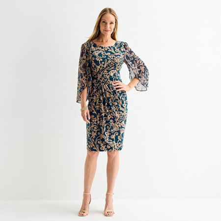 Click here for Connected Apparel Womens 3/4 Sleeve Scroll Sheath... prices