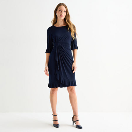 Click here for Connected Apparel Womens 3/4 Sleeve Sheath Dress... prices