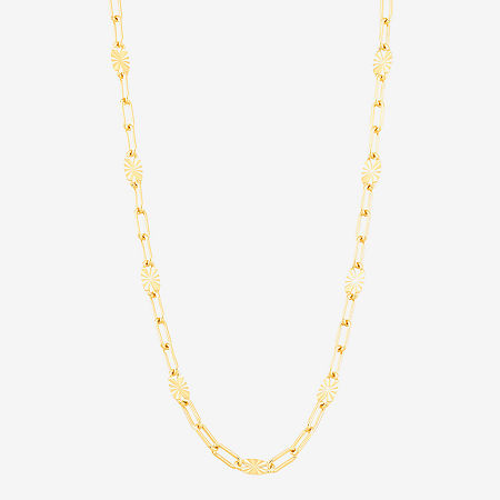 Click here for Made in Italy Womens 14K Gold 18 Inch Paperclip Ch... prices