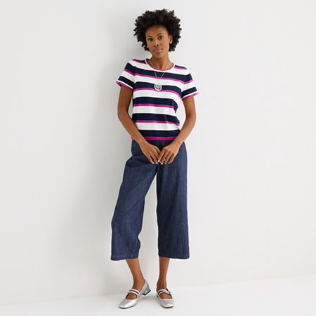 Click here for Liz Claiborne Womens Wide Leg Mid Rise Cropped Pan... prices