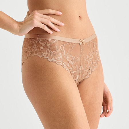 Click here for Ambrielle Tulip Lace Shine Cheeky Panty  Large  Be... prices