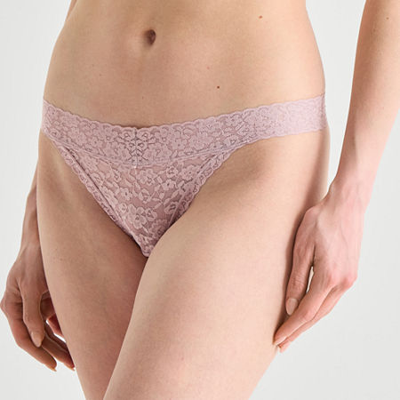 Click here for Ambrielle Everyday Lace Thong Panty  Xx-large  Bei... prices