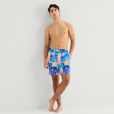 Click here for Arizona Mens Patchwork Swim Shorts  X-large  Blue prices