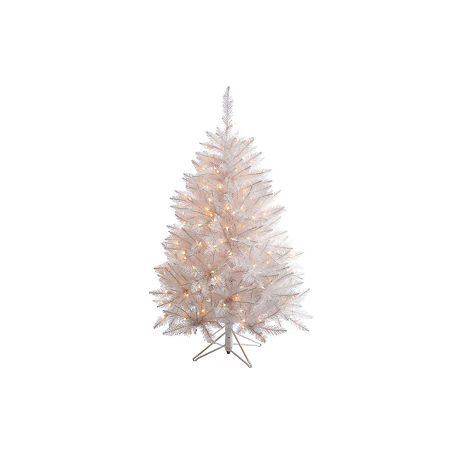 Click here for 4.5 Prelit Sparkle White Spruce Artificial Christm... prices