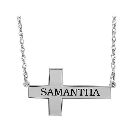 Click here for Personalized Sterling Silver Cross Pendant Necklac... prices