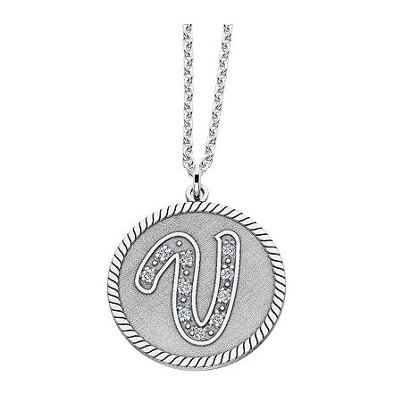 Click here for Personalized 14K Gold Over Silver Initial Pendant... prices