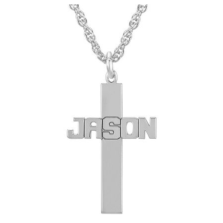 Click here for Personalized Sterling Silver Cross Pendant Necklac... prices