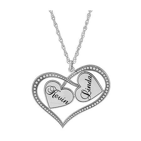 Click here for Personalized Sterling Silver Double Heart Couples... prices