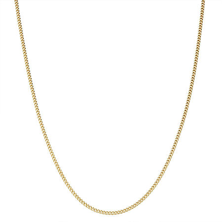 Click here for Childrens 14K Yellow Gold over Silver Curb Chain N... prices