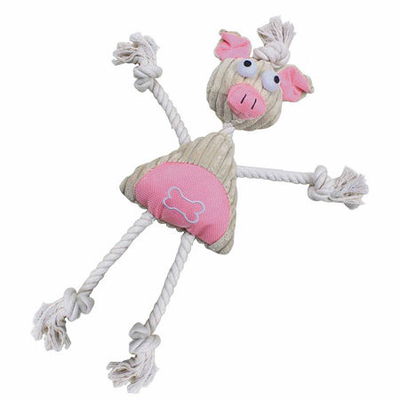 Click here for The Pet Life Jute And Rope Plush Pig Mannequin - P... prices