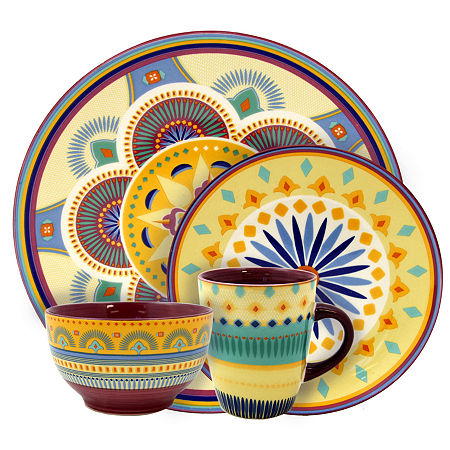 Click here for Elama Puesta De Sol 16-pc. Stoneware Dinnerware Se... prices