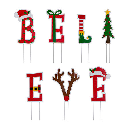 Click here for Glitzhome Believe Christmas Yard Art  One Size  Re... prices