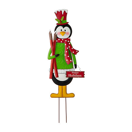 Click here for Glitzhome Ski Penguin Christmas Yard Art  One Size... prices