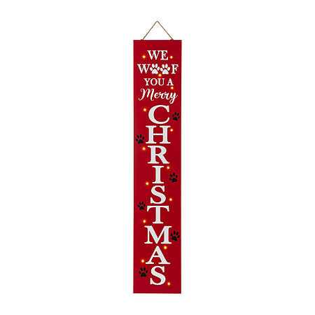 Click here for Glitzhome Lighted Wooden Pet Christmas Christmas P... prices