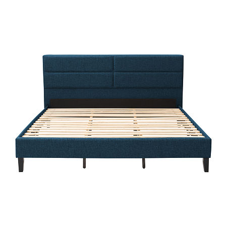 Click here for Bellevue Upholstered Panel Bed  One Size  Blue prices