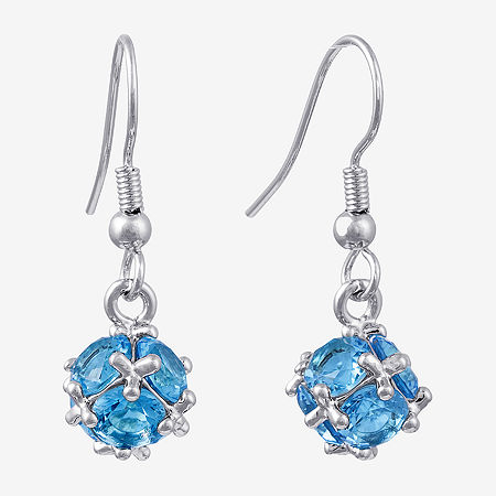 Click here for Sparkle Allure Womens Blue Crystal Pure Silver Ove... prices
