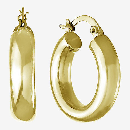 Click here for 14kt. Gold over Brass 20mm Hi-Polished Tube Hoop E... prices