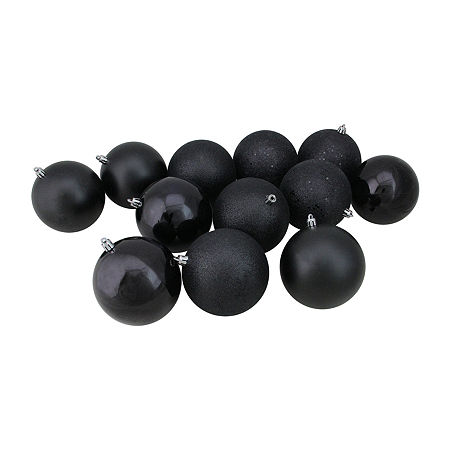 Click here for 12ct Black Shatterproof 4-Finish Christmas Ball Or... prices