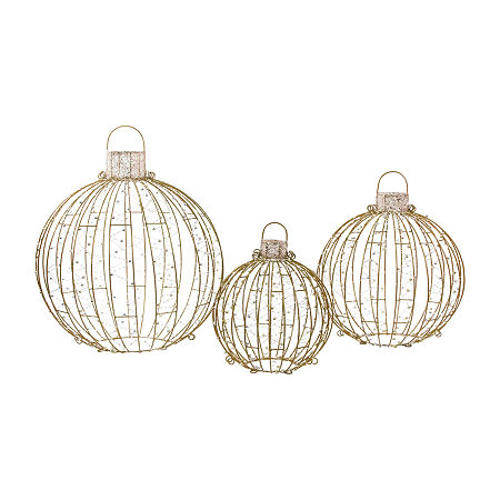 Click here for Set of 3 LED Lighted Ornaments Christmas Yard Deco... prices
