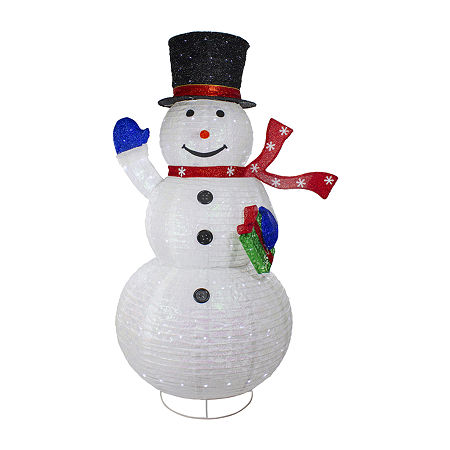 Click here for 71 LED Lighted White Iridescent Twinkling Snowman... prices