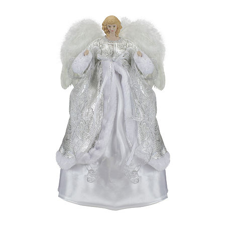 Click here for 18 Blonde Angel in White and Sliver Dress with Fau... prices