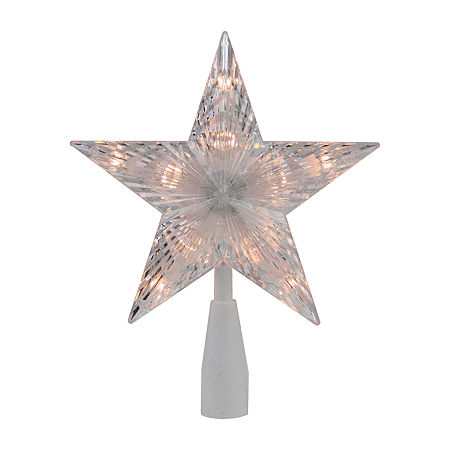 Click here for 7.25 Clear and White 5-Point Star Traditional Chri... prices