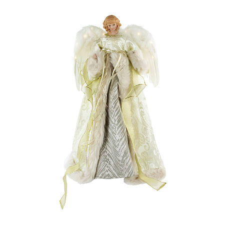 Click here for 18 Lighted White and Gold Angel in a Dress Christm... prices