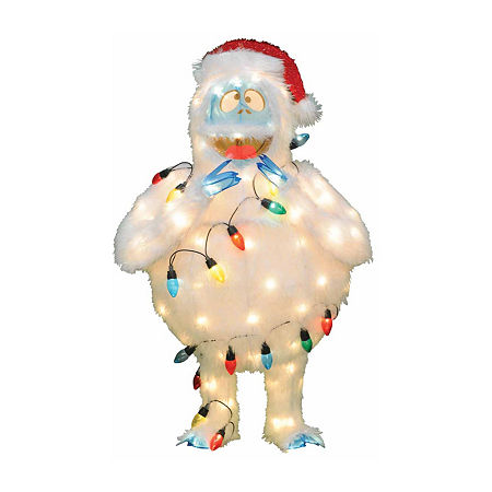 49 Pre-Lit Bumble Christmas Outdoor Decoration - Multi Lights  One Size  White