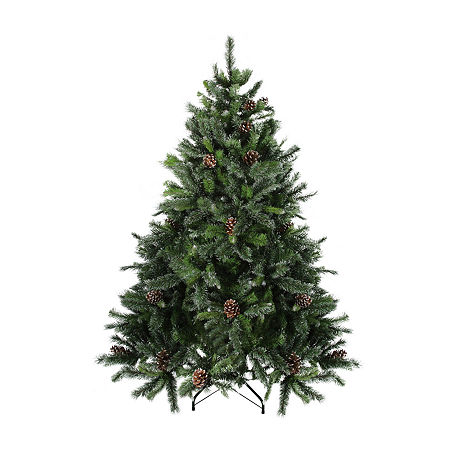 Click here for 6.5 Full Snowy Delta Pine with Pine Cones Artifici... prices