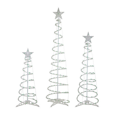 Click here for Set of 3 Green Lighted Spiral Christmas Trees 3 4... prices