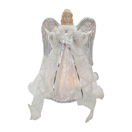 Click here for 12 Lighted Silver and White Angel with Wings Chris... prices