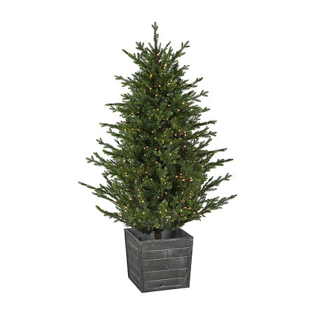 Click here for 6 Pre-Lit Potted Deluxe Russian Pine Artificial Ch... prices