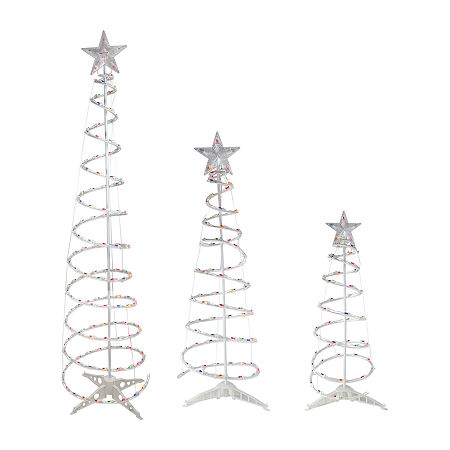 Click here for Set of 3 Lighted Multi-Color Spiral Christmas Tree... prices