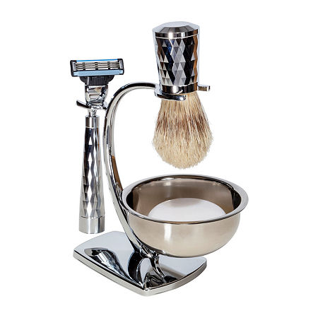 Click here for Diamond cut 5 pc Shave set  One Size  Silver prices