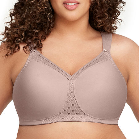 Glamorise Full Figure Plus Size MagicLift Wirefree T-Shirt Bra 1080 - Taupe