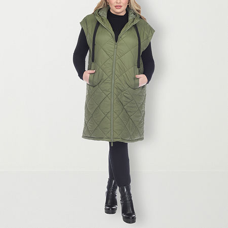 Click here for White Mark Plus Size Diamond Quilted Hooded Puffer... prices