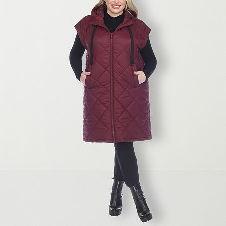 Click here for White Mark Plus Size Diamond Quilted Hooded Puffer... prices