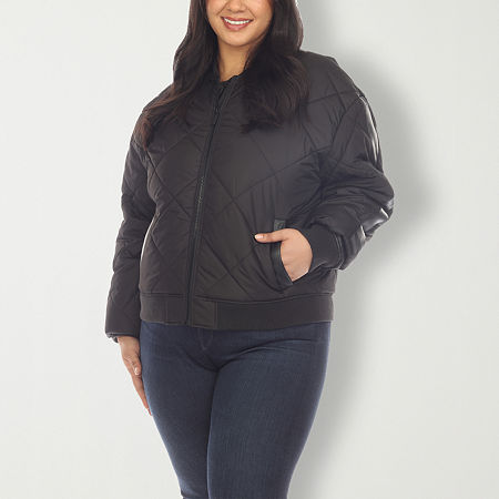 Click here for Plus Size White Mark Lightweight Diamond Quilted P... prices