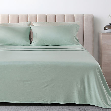 Click here for Linery Heathered Melange Sheet Set  One Size  Blue prices